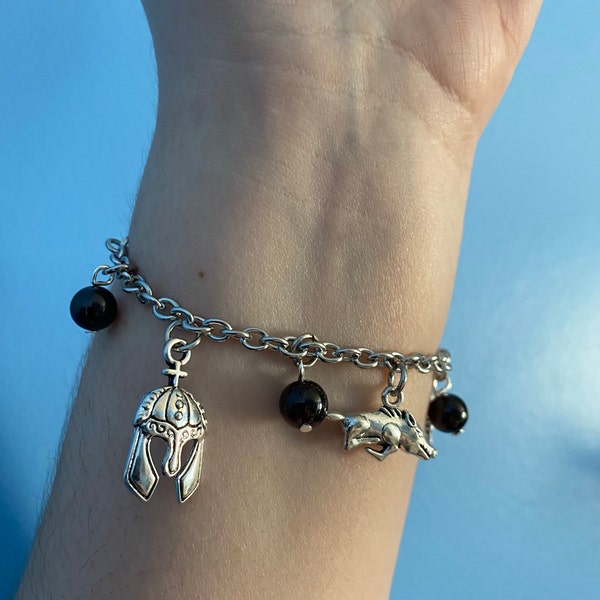 Ares Charm Bracelet, Greek Mytholgy Jewelry, Greek Gods Bracelets, Mars ...