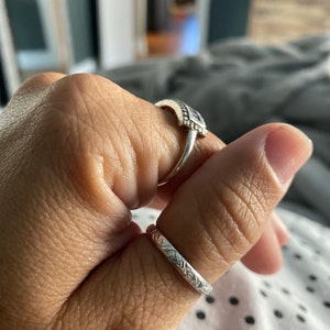 Stacking Ring Solid 925 Sterling Silver Various Textures You - Etsy