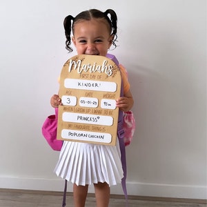 Personalised First Day Board, Customisable First Day Board, Kids First ...