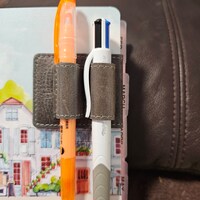 Magnetic Leather Double Pen Clip for Travelers Covers, Books ...