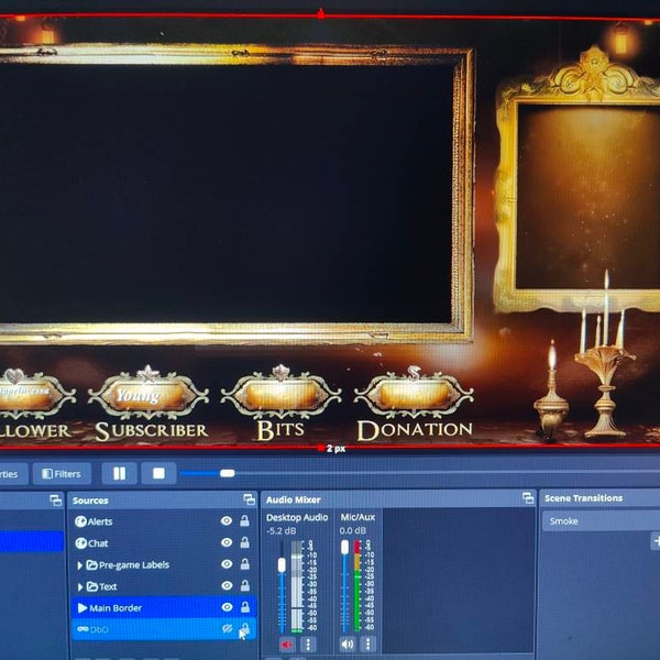 Medieval Animated Stream Package: Gothic Green & Gold Twitch Overlays ...