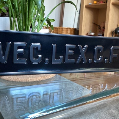 Custom Ukraine UA Embossed Mockup License Plate Name White European ...