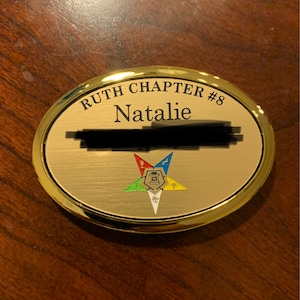 Order of Eastern Star 1 X 3 Framed Magnetic or Pin on Members Badge ...