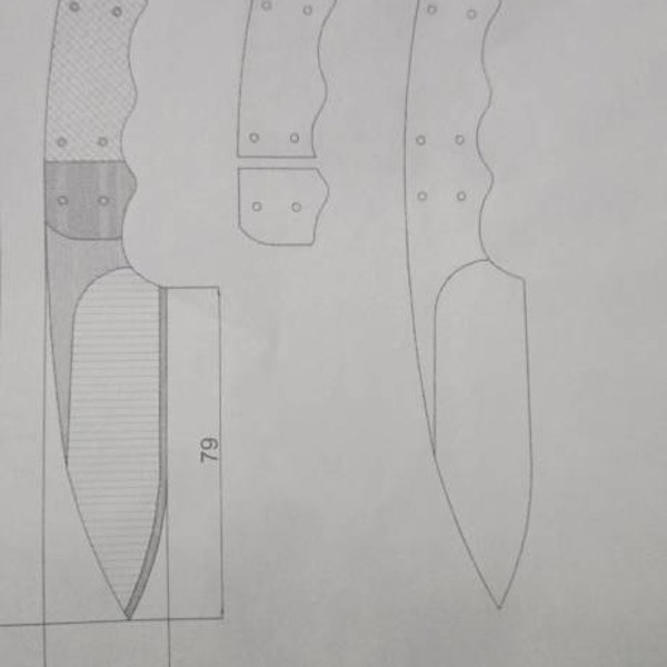 Machete Knife Template | Digital Knife Pattern PDF Dxf Dwg | CNC & Laser Ready | DIY Bushcraft ...