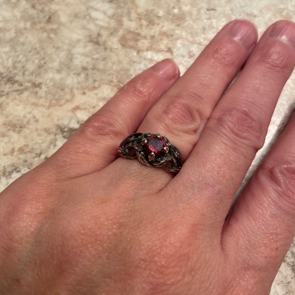 Exclusive Wedding Ring Tree Leaf Ring - Wedding Ring - Sterling Silver ...
