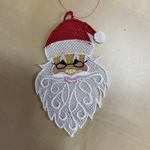 FSL Santa Ornament (2 Sizes). Christmas Embroidery Designs. Instant ...
