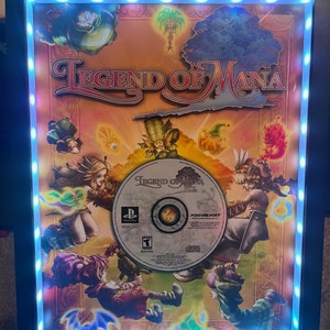 Super Mario World Treasure Map Poster Shadowbox large optional Lighting ...