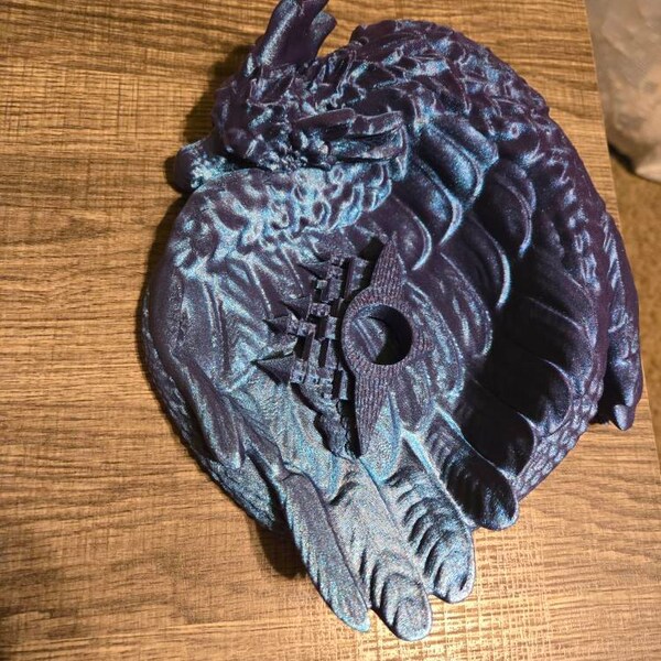 Emerging Phoenix Bookend/book Nook Bookish Decor Unique 3D Printed Gift ...