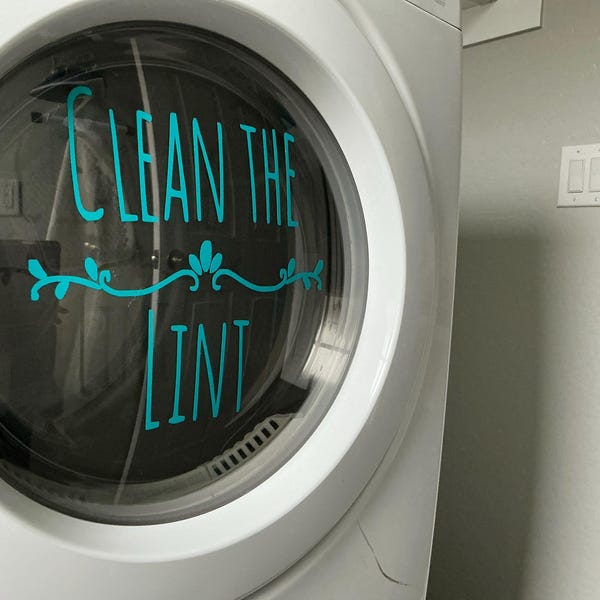 Laundry Decor, Laundry Room, Check Your Pockets-clean the Lint Decals ...