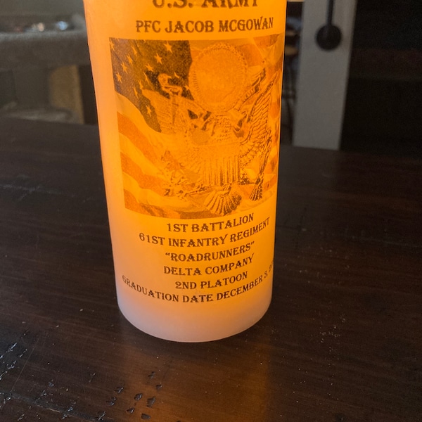 Army Forge Customizable Graduation Candle Celebrate the Journey to ...