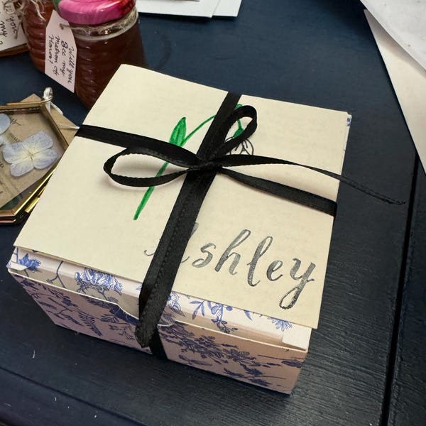 Toile Gift Box Wedding Favor Toile De Jouy Party Favor Packaging French ...