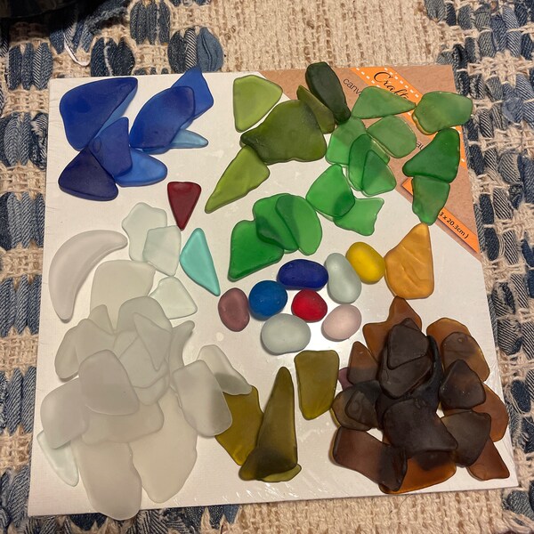 Large Sea Glass Beach Glass Ocean Tumbled Sea Glass Frosty Sea Glass ...