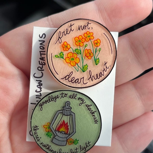 The Amazing Devil Lyric Pins - Etsy