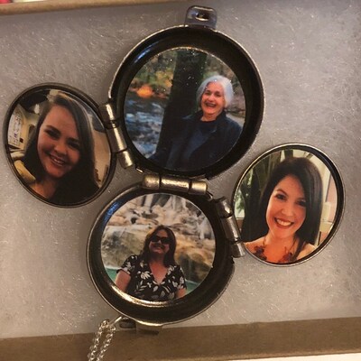 Incredible Four-way Locket Necklace Family Album Lockets Mourning ...
