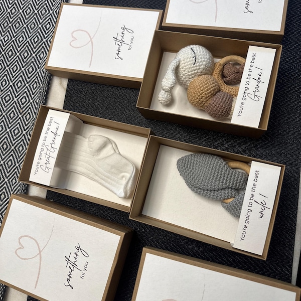 Pregnancy Announcement Box Grandparents, Baby Announcement to Husband ...