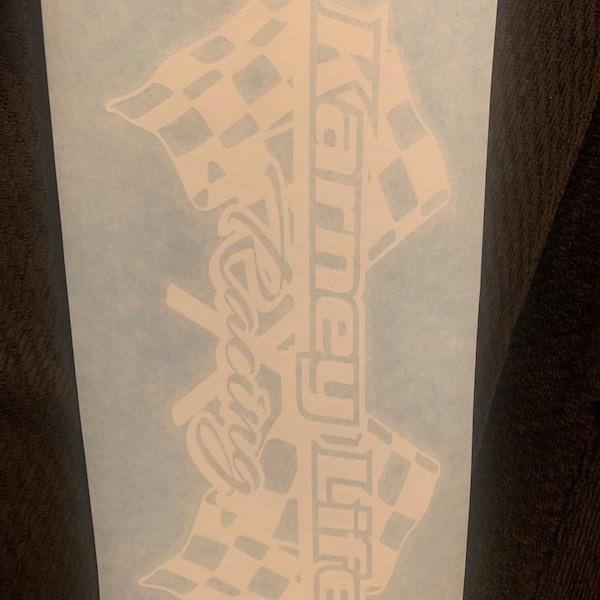 Personalized Racing Name With Checkered Flags Decal Sticker - Etsy