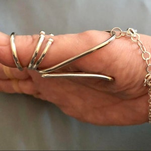 Sterling Silver Splint Ring Mallet Finger Ring Boutonniere | Etsy