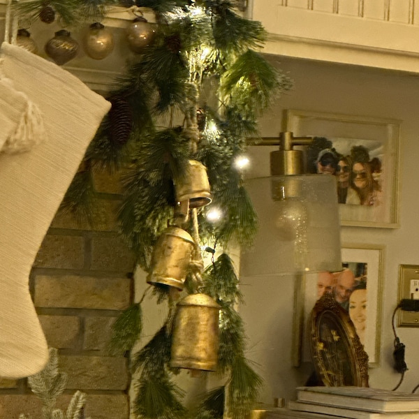 Vintage Rustic Christmas Bell Set—shabby Chic Holiday Decor—set of 3 ...