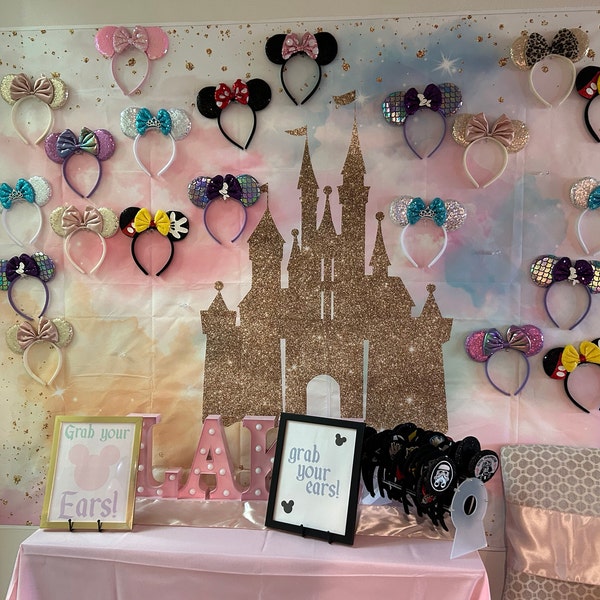 Boho Retro Disneyland Pennant Flag Printable | Disneyland Party Decor ...