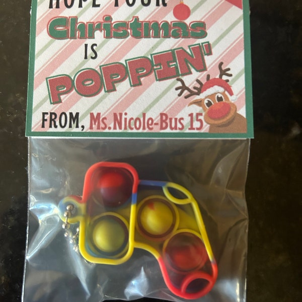 Christmas/holiday Pop-it Keychains *assembled & Personalized* - Etsy