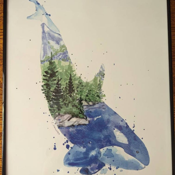 Sea Otter Cute Watercolor Spirit Animal Painting, Otters Lovers Art ...