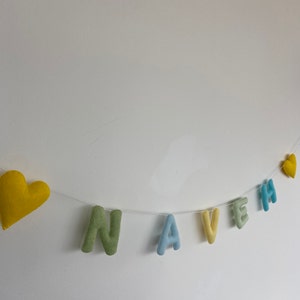Felt Name Banner Cloud Nursery Decor Personalized Gift Baby Name Banner ...