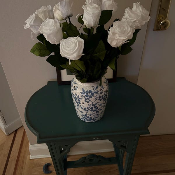 Pack of 16 Long-stem White Preserved Roses | Mother's Day Gift ...