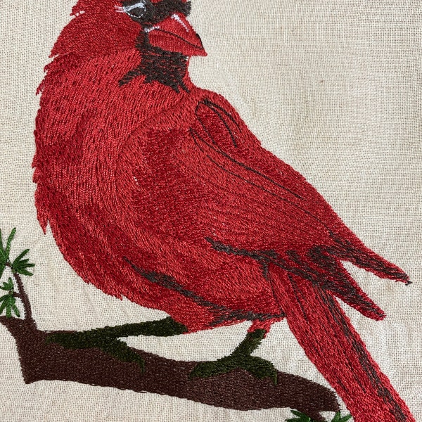 Red Cardinal Bird Machine Embroidery Design - - Etsy