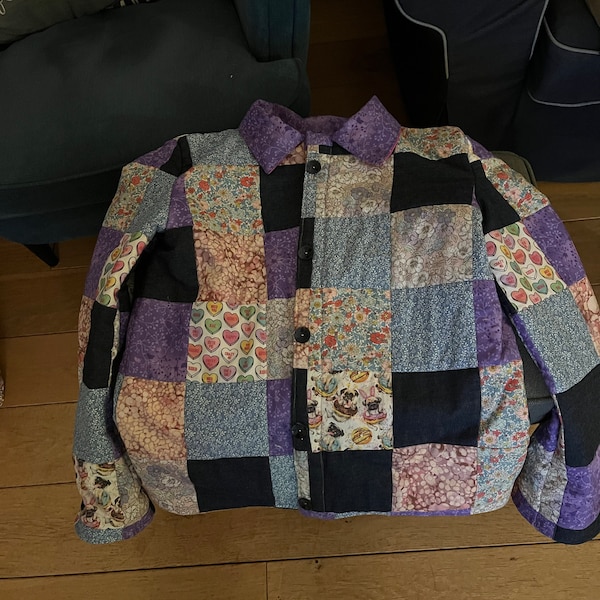 Quilted Jacket Sewing Pattern, Quilt Patchwork Jacket Sewing Pattern ...