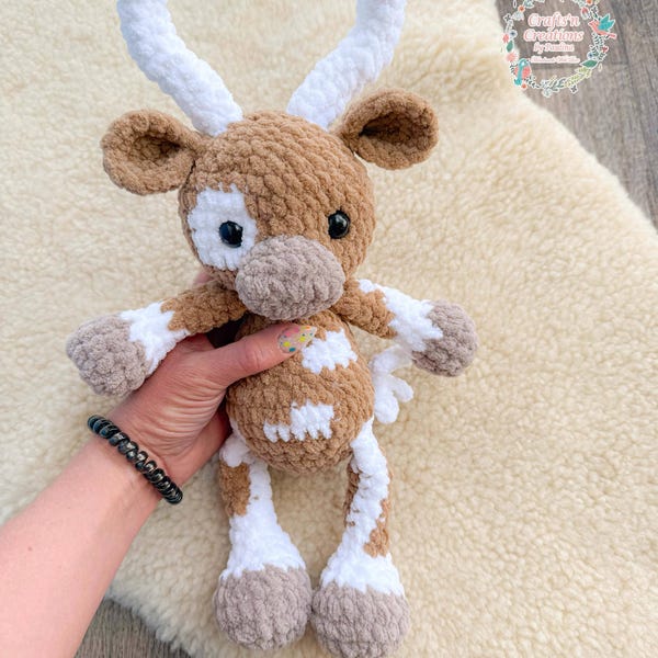 Longhorn Crochet Pattern- Longhorn Cow Pattern, Amigurumi Longhorn Cow ...