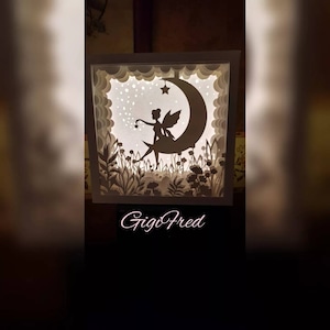 Fairy Moon Shadow Box Fairy Lightbox SVG for Cricut Projects, Paper Cut ...