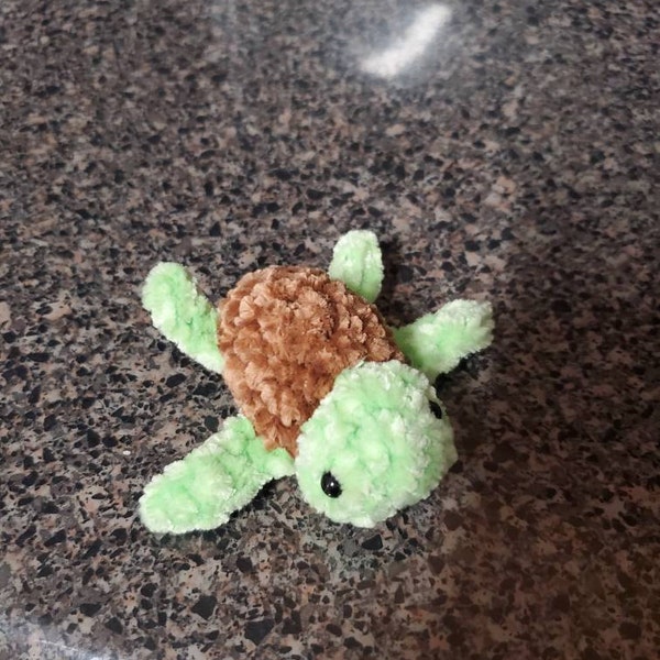 Mini Turtle Plushie , Pocket Turtle, Turtle Plushie , Crochet Turtle ...