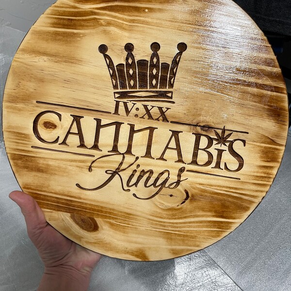 15" Crown Royal Laser Engraved Round Barrel Top Display - Etsy