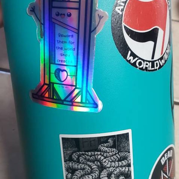 Guillotine Sticker Reward Them for the World They Created Holographic ...