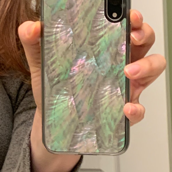 Abalone Shell Phone Case Iridescent Cover for iPhone 16 15 14 13 12 11 Pro Max /16pro/16promax ...