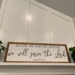 As for Me and My House Wood Sign-joshua 24 15 Sign-christian Gifts ...