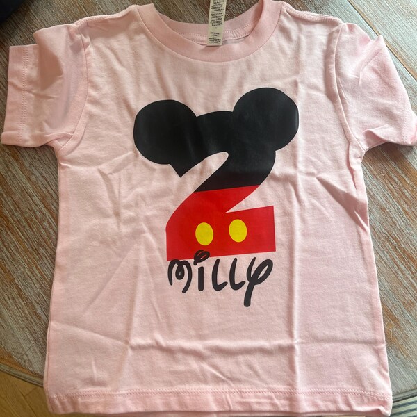 Personalized Mickey Shirts for Kids, Mickey Birthday Boy Shirt ...
