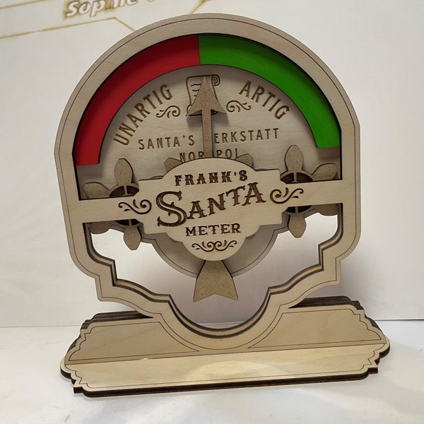 SANTA METER Tabletop Customizable SVG - Laser Cut Files for Glowforge ...