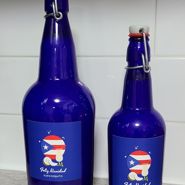 Puerto Rico Coquito Label | Puerto Rican Drink Labels | Eggnogg Labels ...