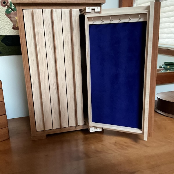 6-drawer Custom Shaker Style Jewelry Box With Necklace Hooks, Jewelry ...