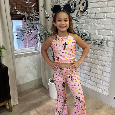 Checker Girl Mouse Print / Vintage Bell Bottoms / Bummies / Lounge Set ...