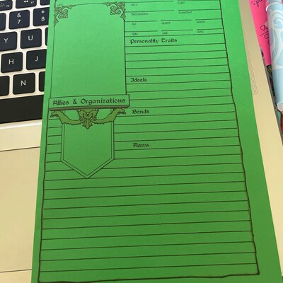 D&D 5e Magic Item Sheet Template Printable Dungeons and - Etsy