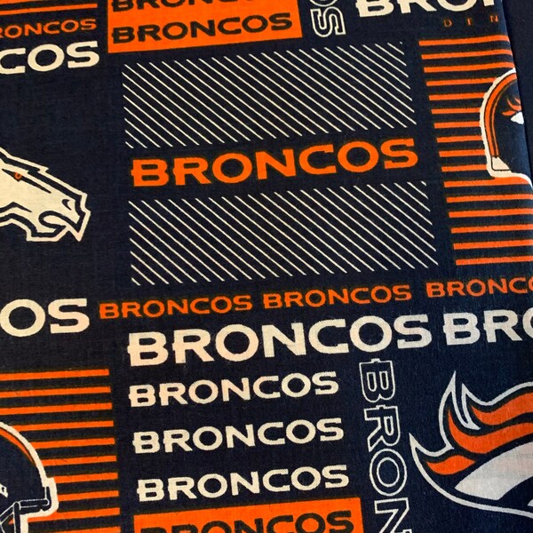 Denver Broncos Fabric by the Yard, Cotton Denver Broncos Fabric ...
