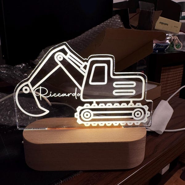 Personalised Tractor Night Light,nursery Decor,kids Gift,night Light ...