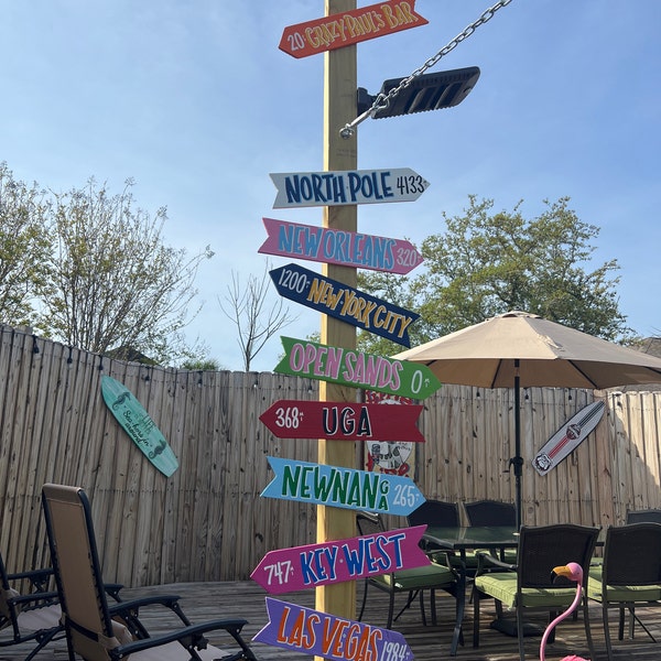 Custom Coastal Directional Signs! Set of 10 Signs - Etsy