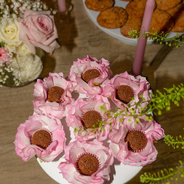 Peony Pink Flowers Wrapper for Holding Chocolate Decorations - Etsy