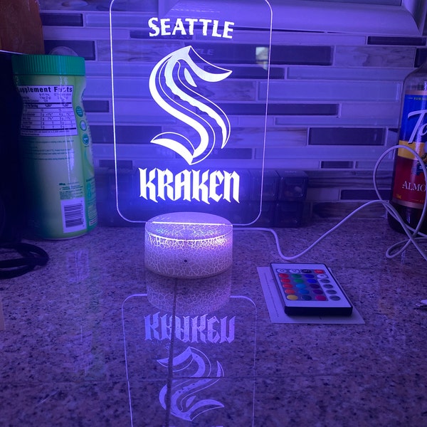 Seattle Kraken LED Sign Perfect as a Gift for Your Krakhead! Place in ...