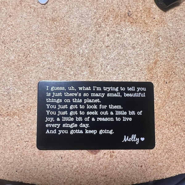 Personalized Wallet Card, Custom Wallet Card, Wallet Card Insert ...