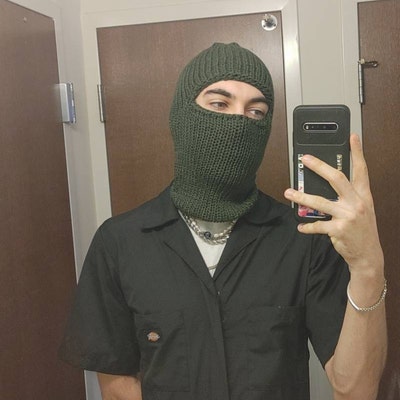 Knitted Balaclava Single Color - Etsy