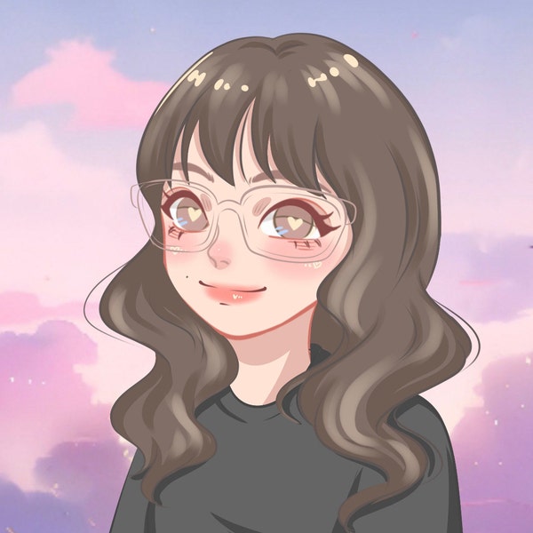 Custom Anime Portrait From Photo, Cute Anime Illustration, Cartoon ...